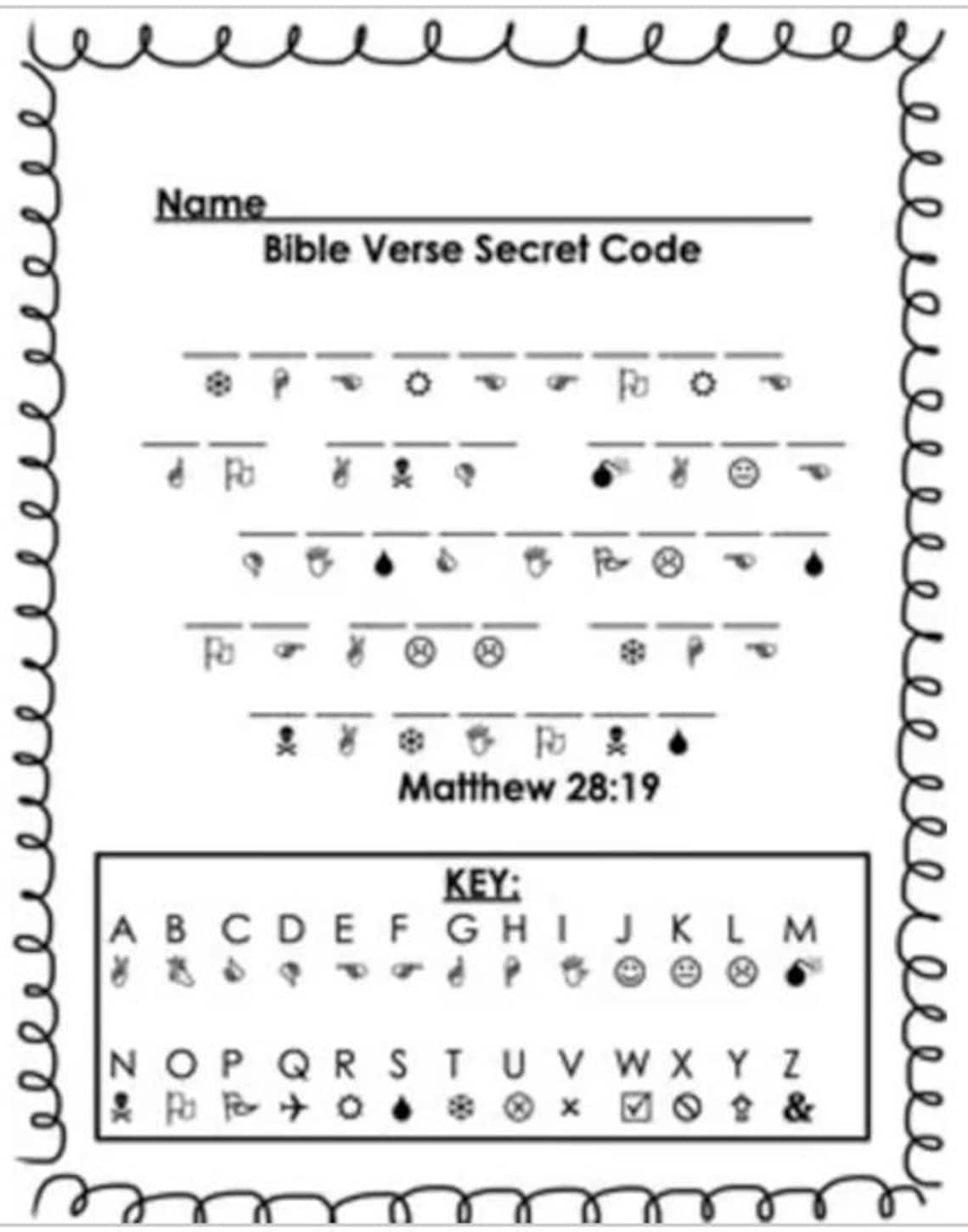 Matthew 28:19 Worksheet Set - Great Commission Bible Verse (PDF) - Etsy