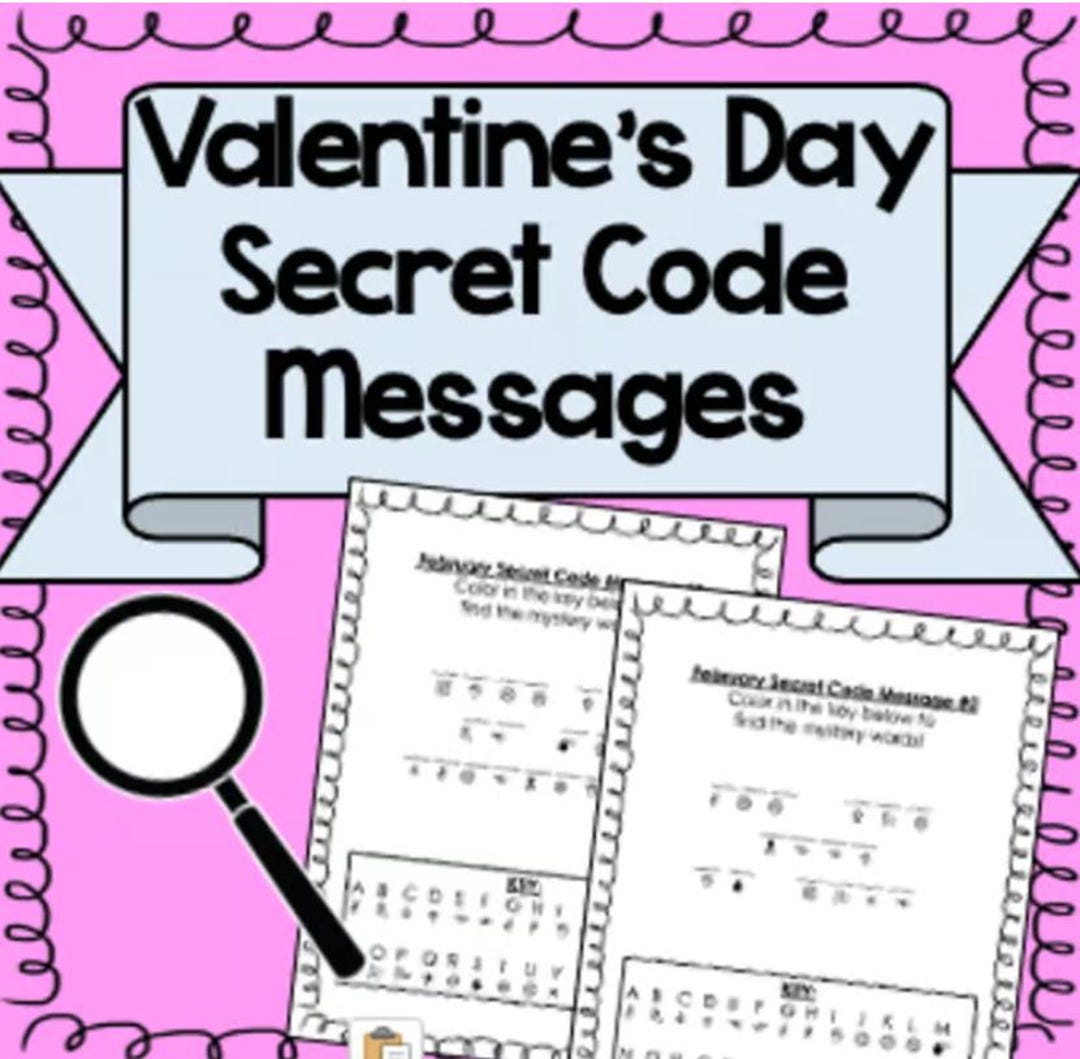 Valentine's Day "secret Code" Messages - Etsy