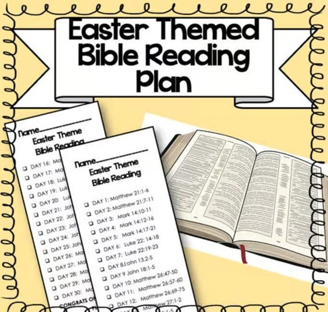 Easter Themed Bible Reading Plan for Kids - Etsy