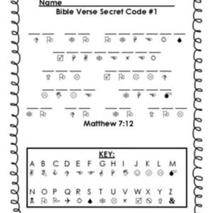 Bible Verse "secret Code" Messages (two Verses!) - Etsy