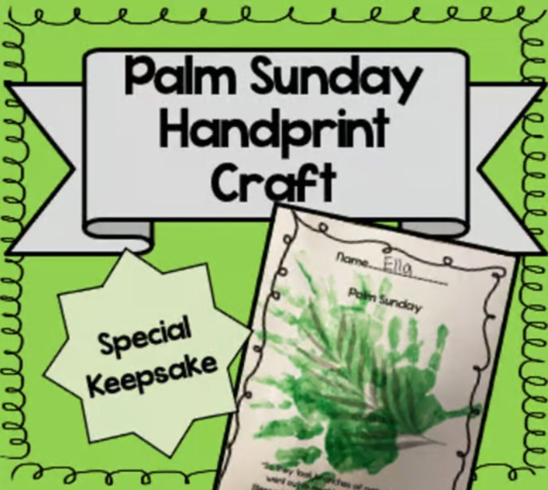 Palm Sunday Handprint Craft - Etsy