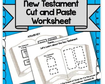 New Testament Books of the Bible Cut and Paste Worksheet - Etsy