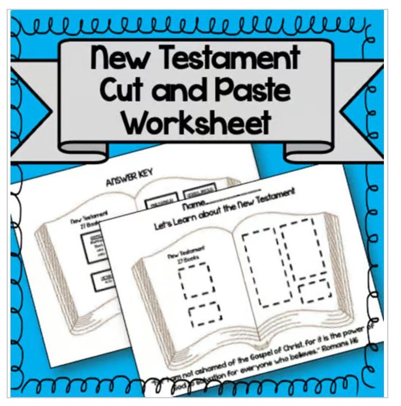 New Testament Books of the Bible Cut and Paste Worksheet - Etsy