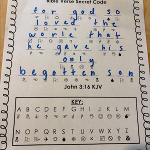 John 3:16 (KJV VERSION) Bible Verse Sunday School Worksheet Set - Etsy