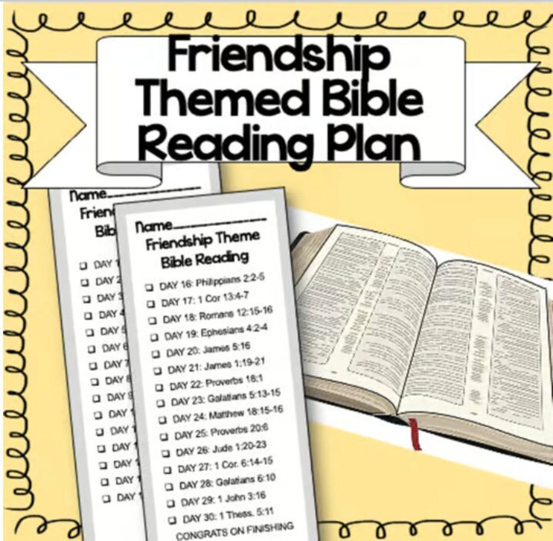 Friendship Themed Bible Reading Plan for Kids - Etsy