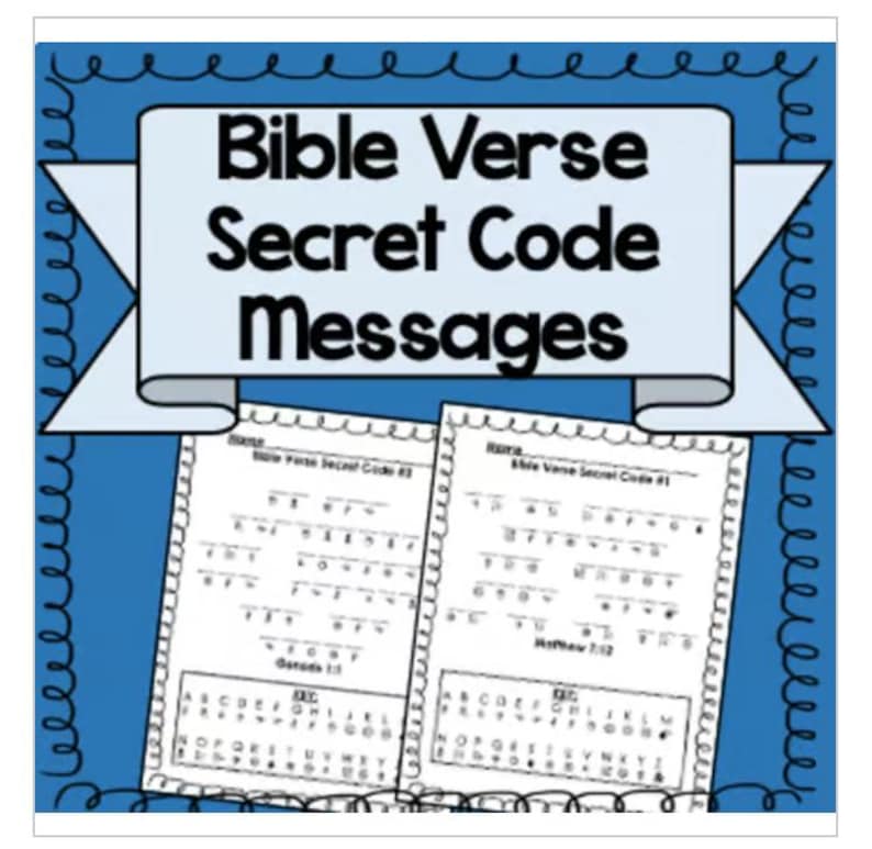 Bible Verse "secret Code" Messages (two Verses!) - Etsy