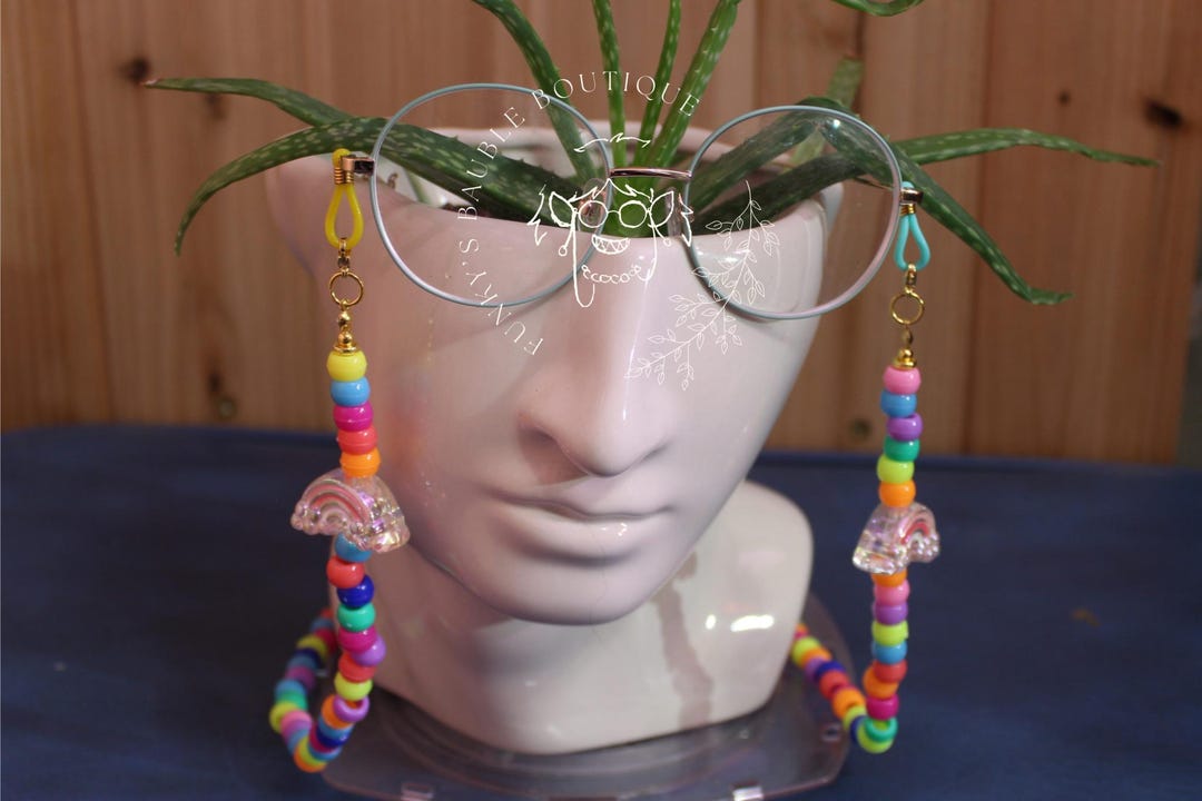 Neon Kidcore Glasses Chain | Decora, Cyberpop, Pop Kei, Raver ...