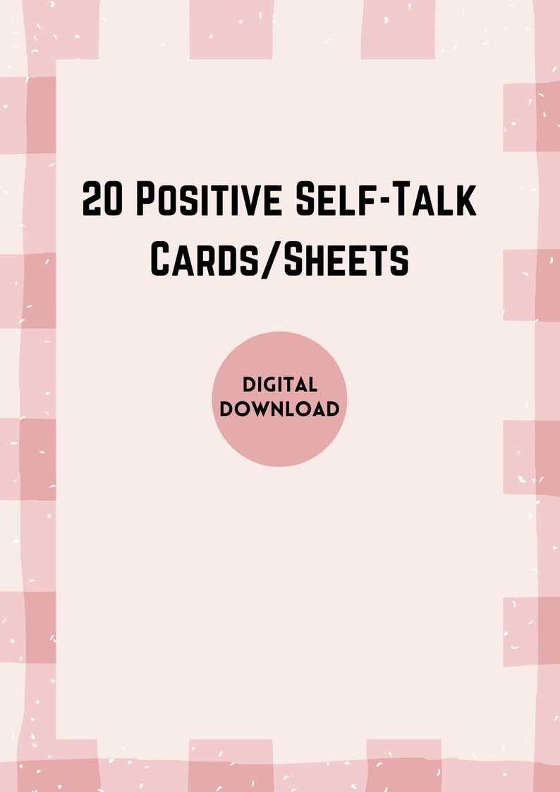 Positive Self-talk Cards - Etsy