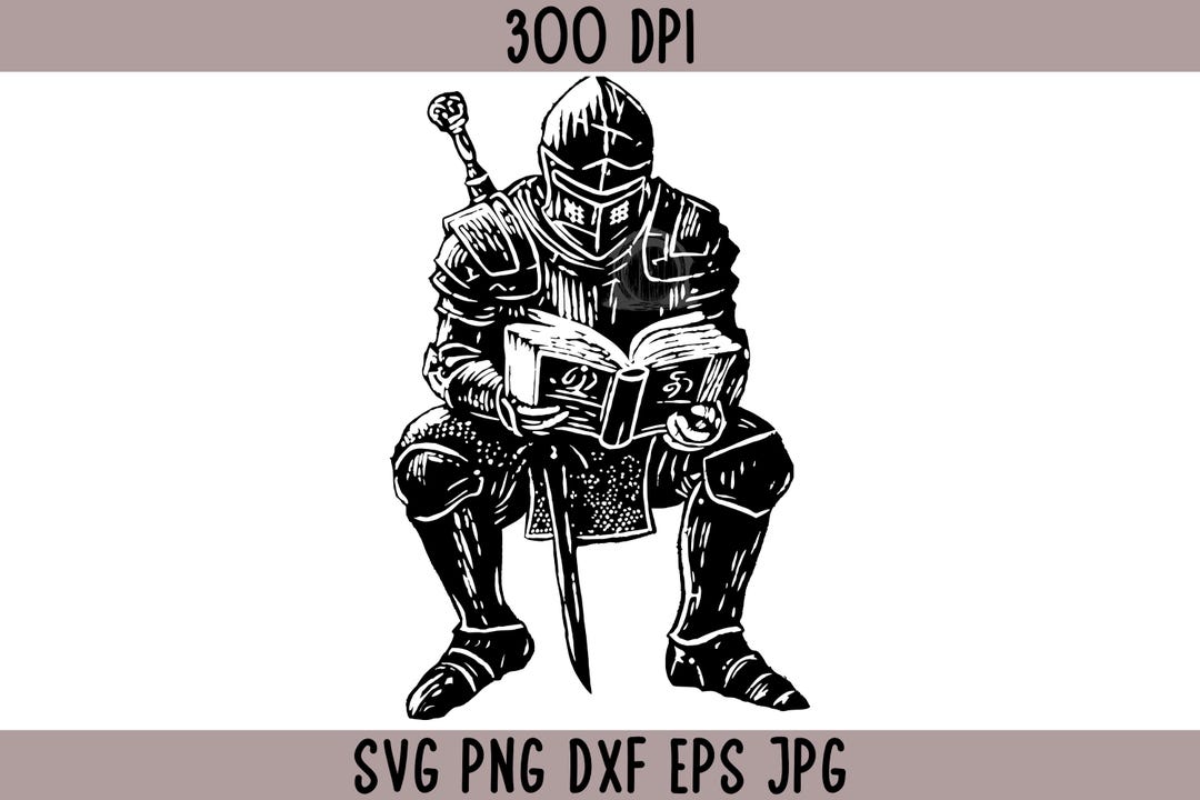 Knight Reading Book Clipart Bundle | Digital Download | Bookaholic ...