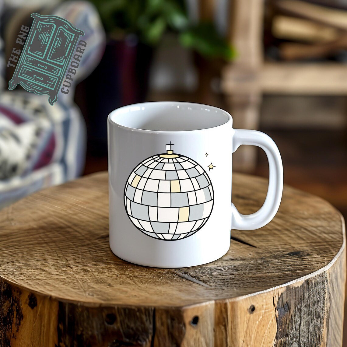 Retro Cartoon Disco Ball PNG | Digital Download | Two Sizes Included ...