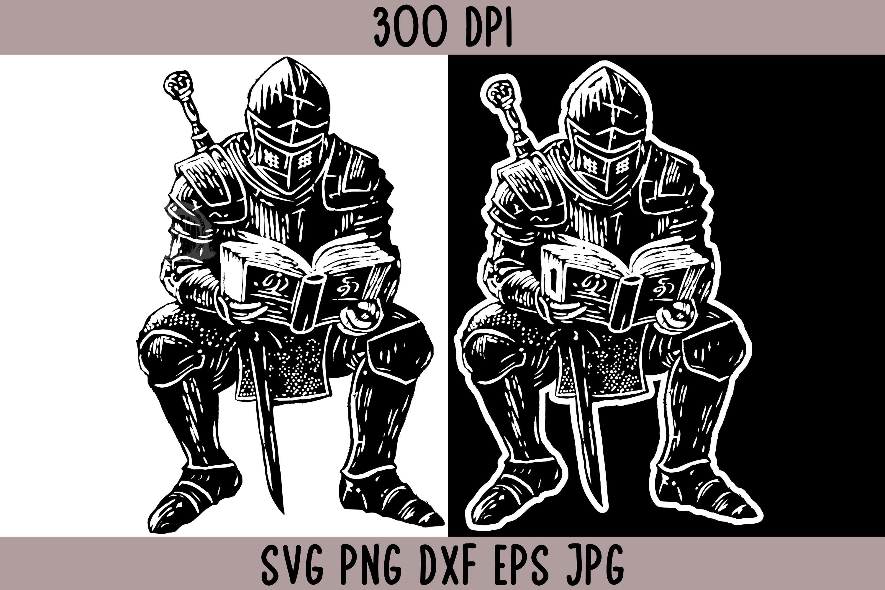 Knight Reading Book Clipart Bundle | Digital Download | Bookaholic ...