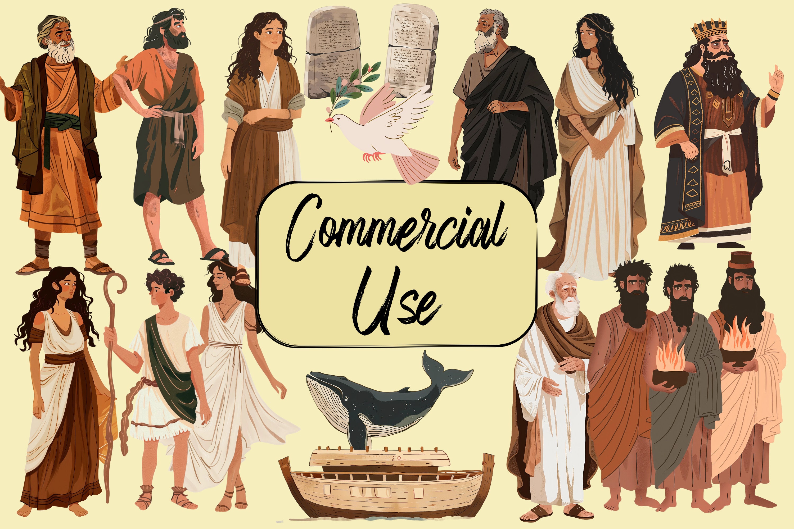 Old Testament Clipart Bundle, PNG Files, Instant Download, Printables ...