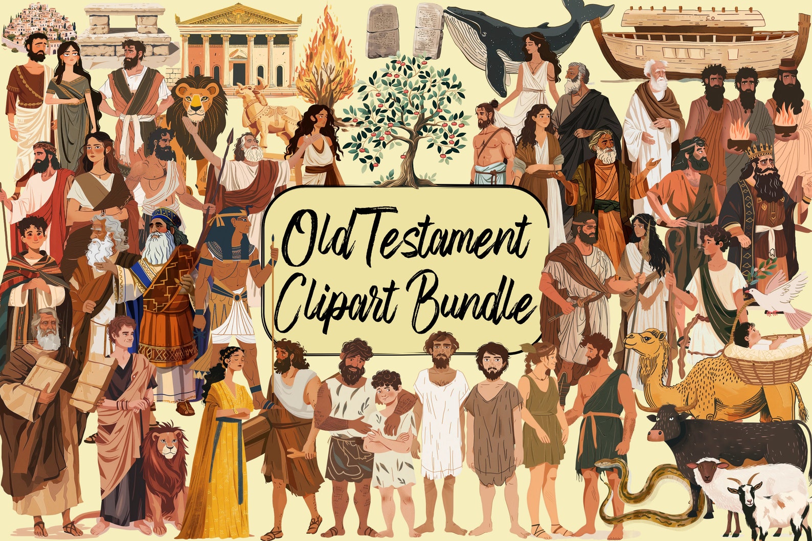 Old Testament Clipart Bundle, PNG Files, Instant Download, Printables ...