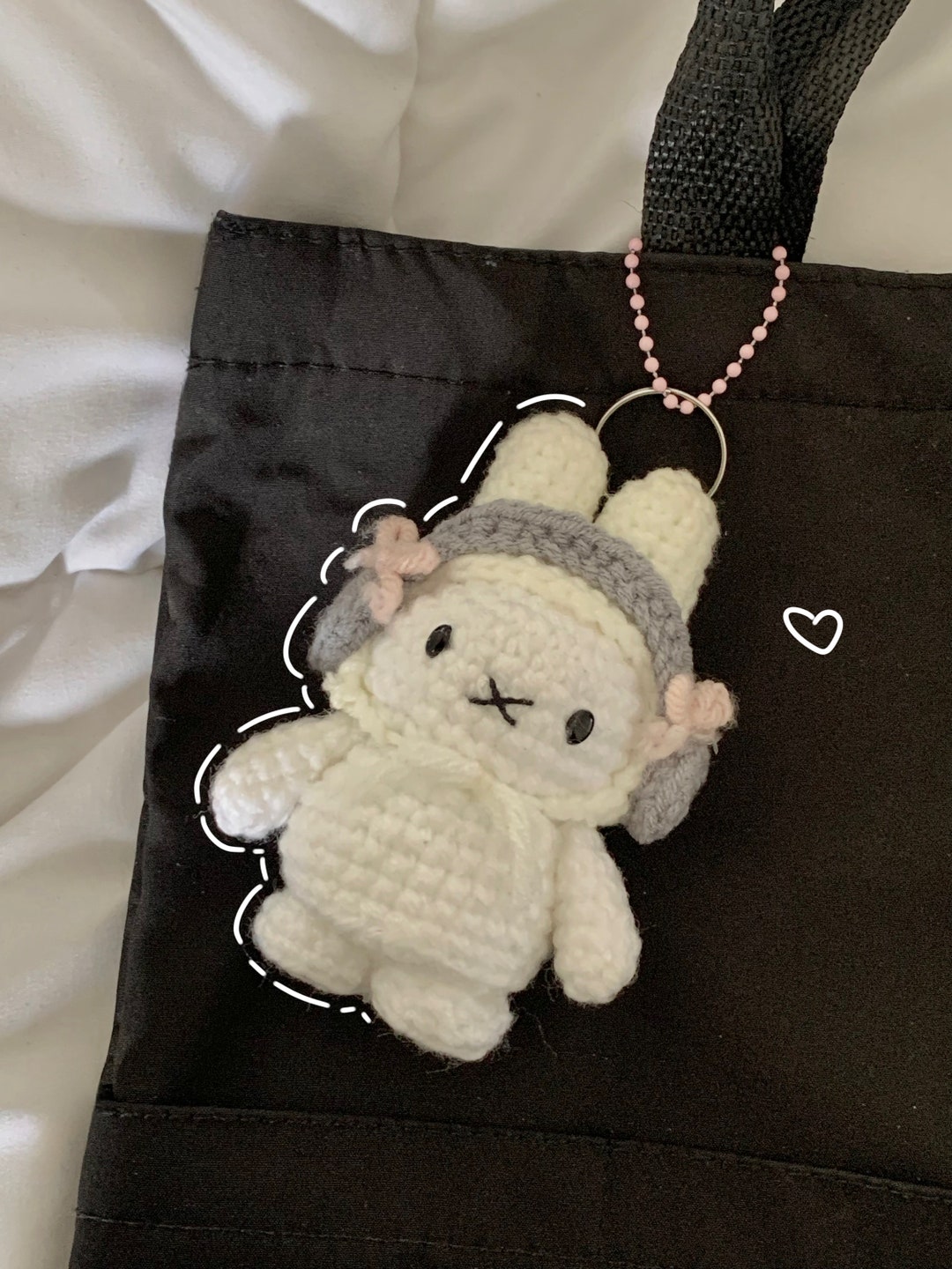 Crochet Miffy Keychain - Etsy