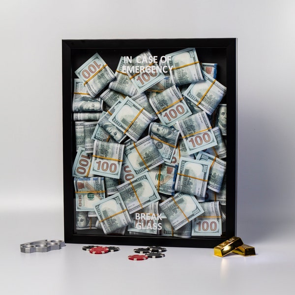 Dollar in Black Wooden Frame - Etsy