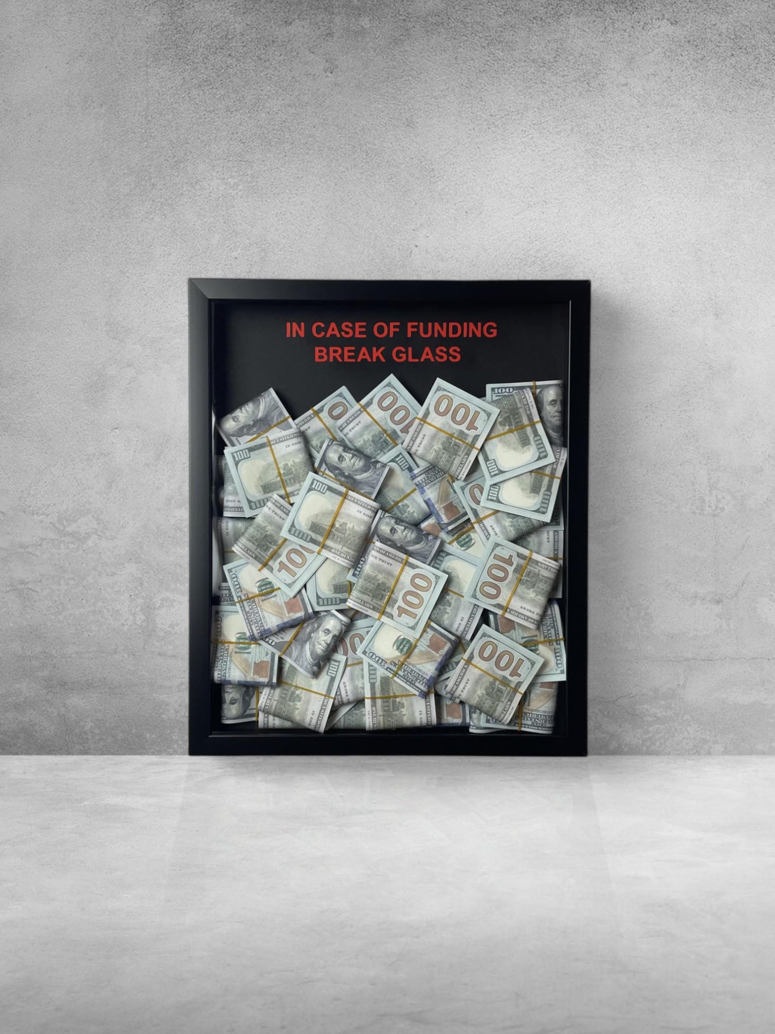 Money Frame | Emergency Box - Special Gift. Stylish Wall Decor for ...