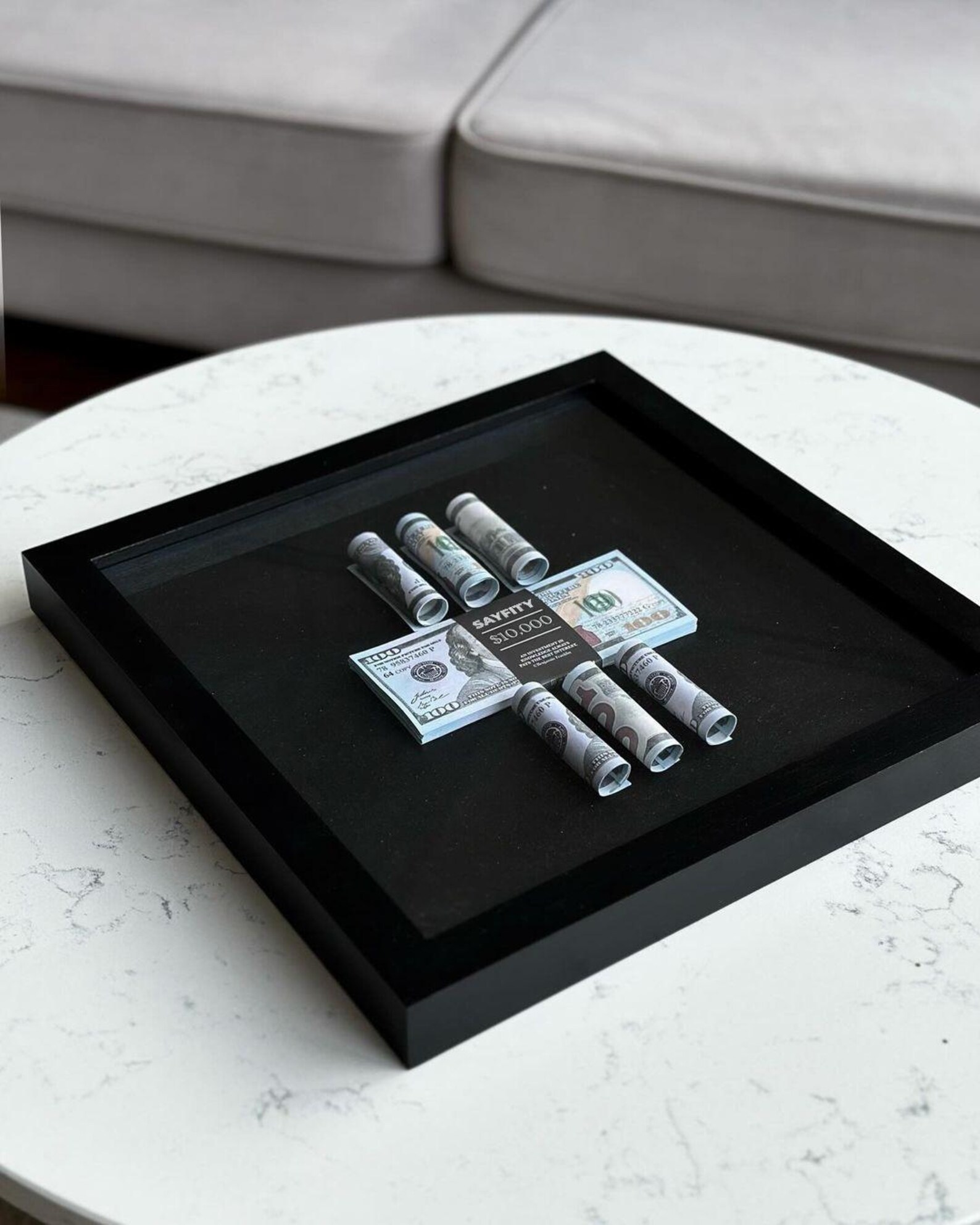 Dollar Frame - Stylish Wall Decor for Financial Success, Exclusive Gift ...