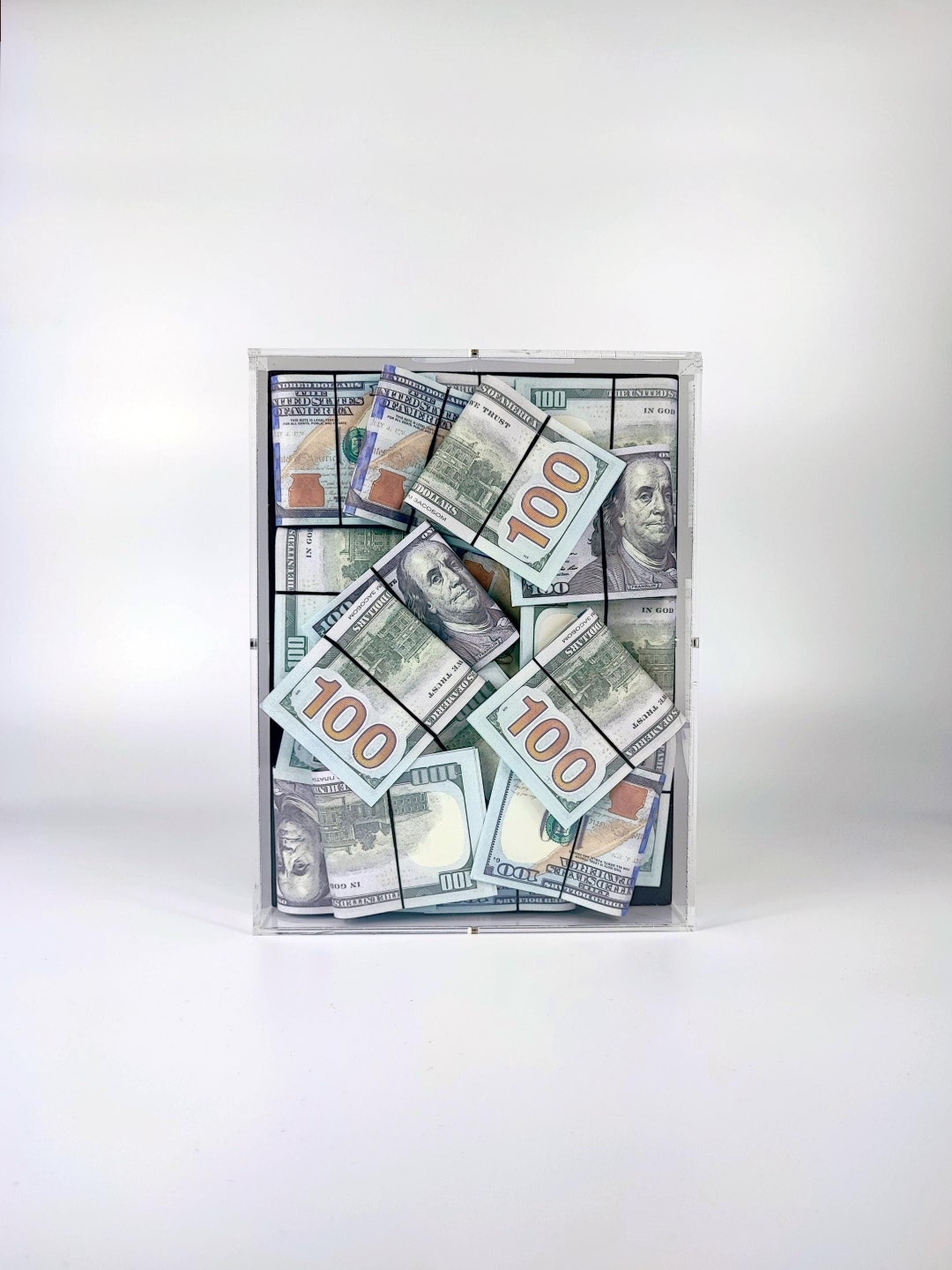 Clear Glass Money Frame Elegant Wall Decor for Financial Success . the ...