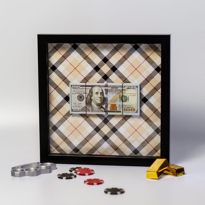 Money Frame | Emergency Box - Special Gift. Stylish Wall Decor for ...