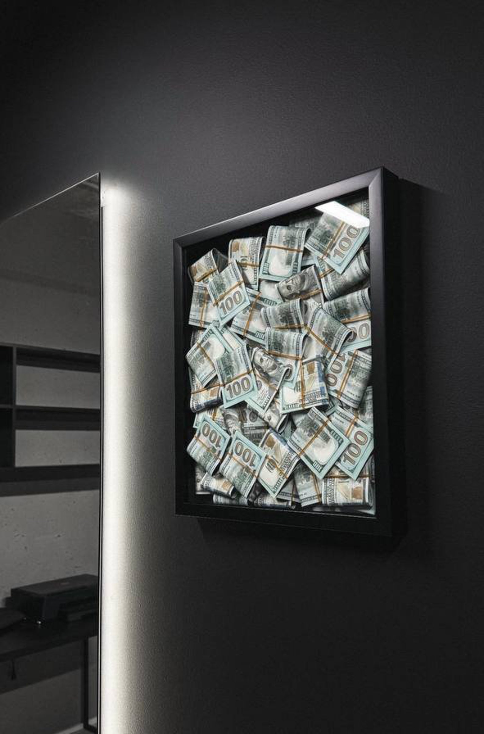 Money Frame | Emergency Box - Special Gift. Stylish Wall Decor for ...