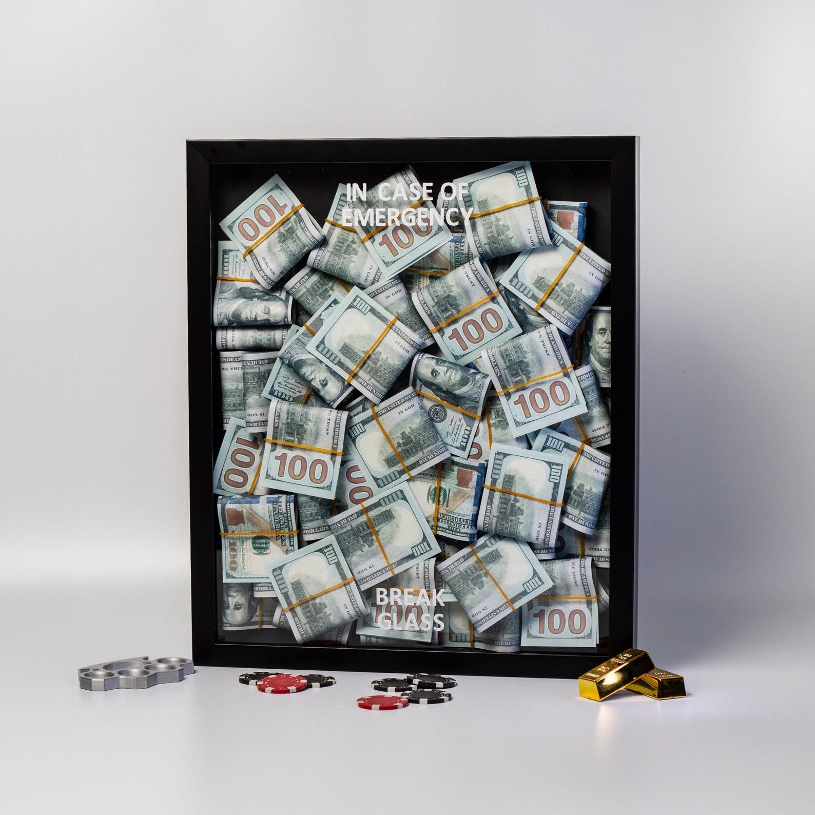 Money Frame | Emergency Box - Special Gift. Stylish Wall Decor for ...