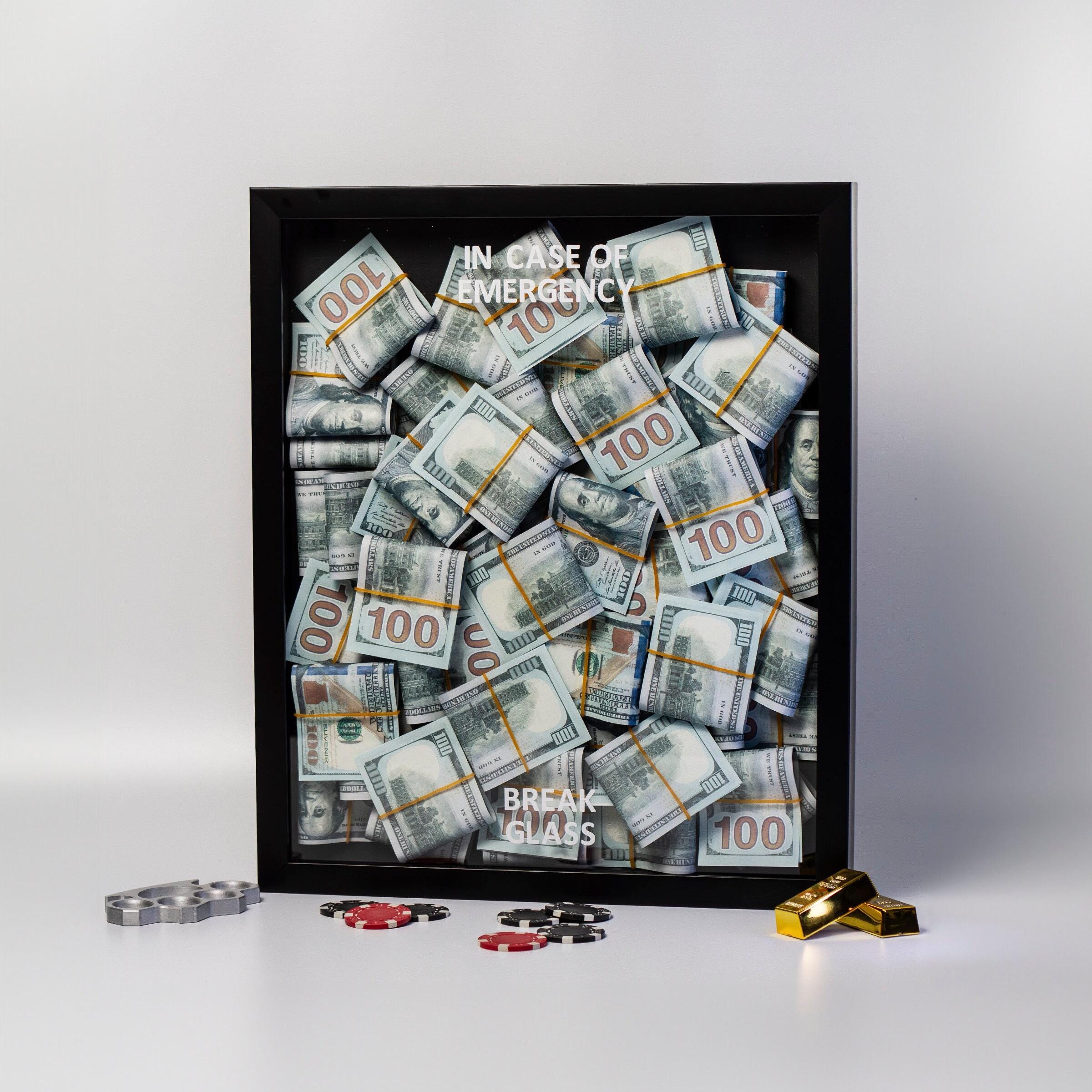 Money Frame | Emergency Box - Special Gift. Stylish Wall Decor for ...