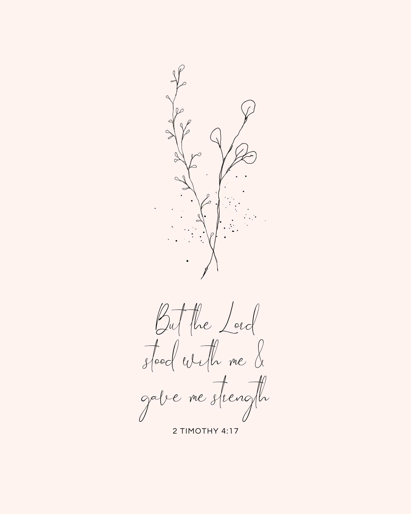 2 TIMOTHY 4:17 | but the Lord Stood With Me and Gave Me Strength | Wall ...