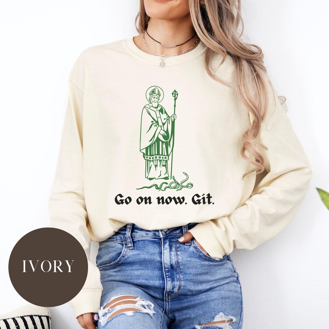 Funny Saint Patrick Comfort Colors® Long Sleeve Shirt, Christian Mens ...