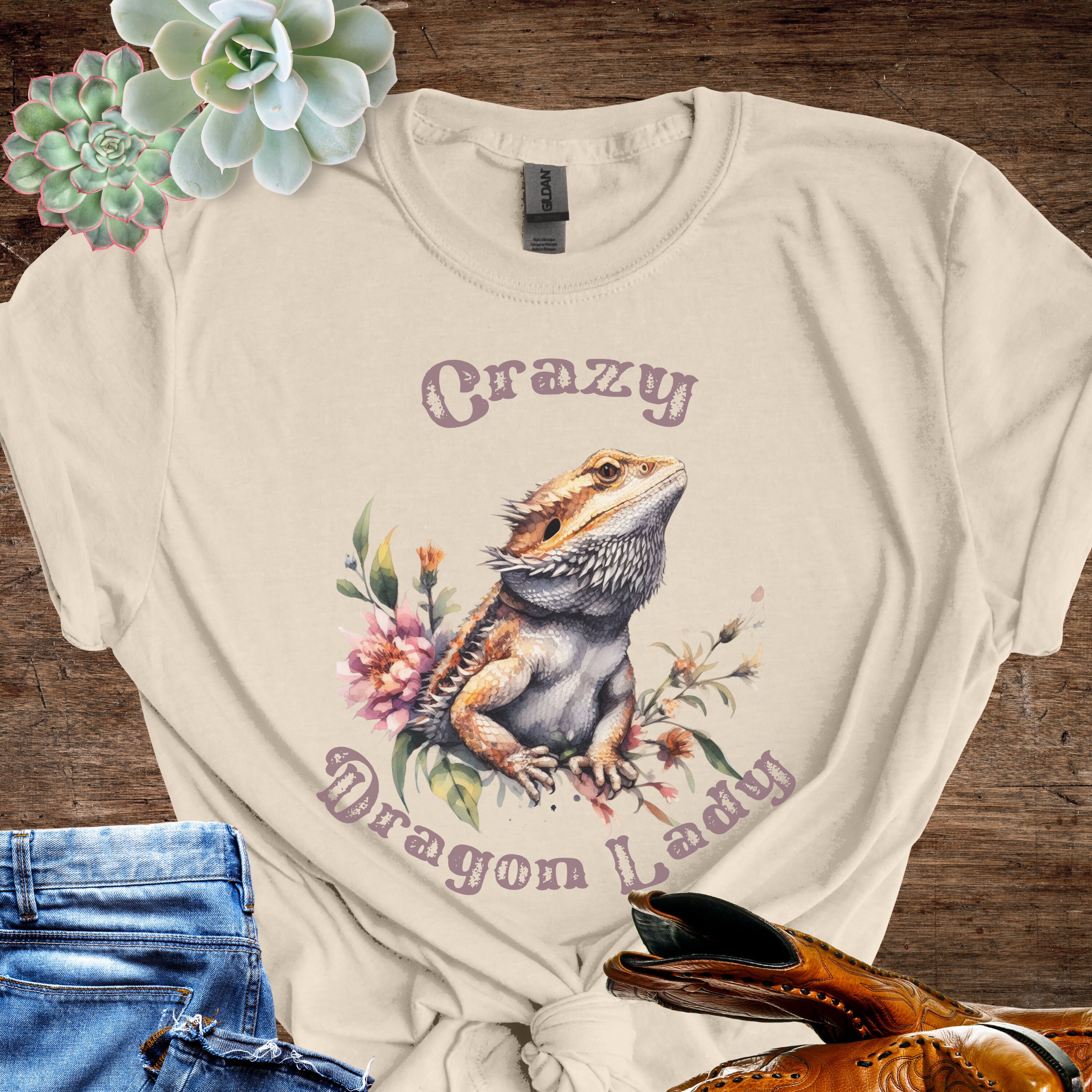 Bearded Dragon Shirt, Western Shirt, Lizard Lover Shirt, Gift for ...