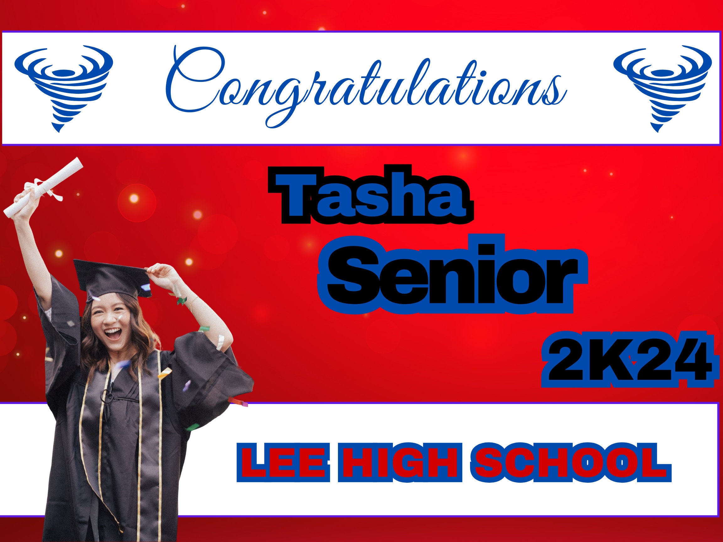 GRADUATION 2024 YARD SIGN Template Canva - Etsy