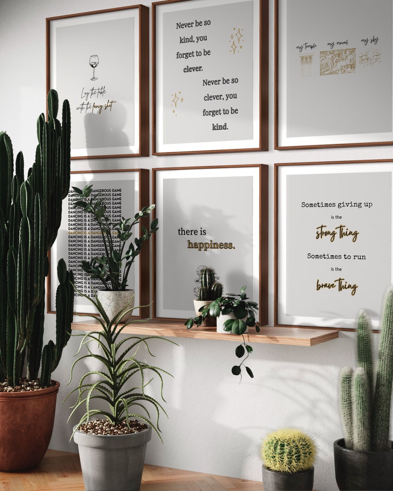 Taylor Swift Inspired Evermore Lyrics Minimal Print Set SET OF 6, Wall ...