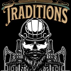 Gift for Oil Rig Skull Oilfield Roughneck Gift for Fathers Day Blue ...