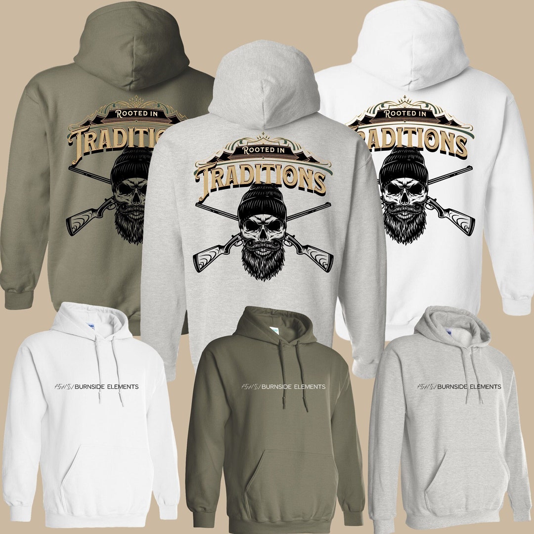 Rooted in Traditions Cross Rifle Gun Hunting Hooded Sweatshirt Union ...