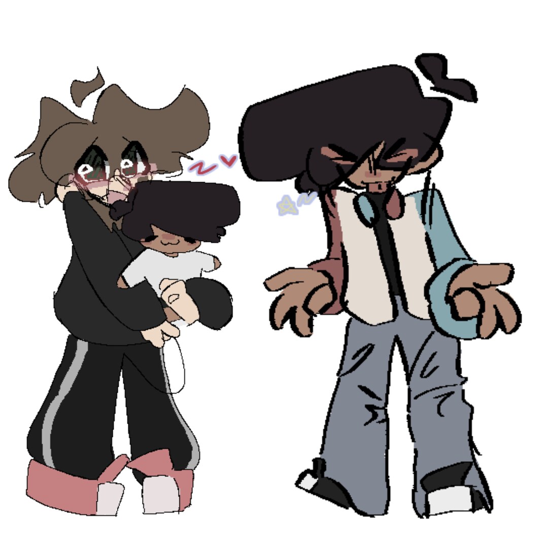 Darren With Zac Plush and Zac Rockstar Au Ocs // 2" Vinyl Die Cut ...