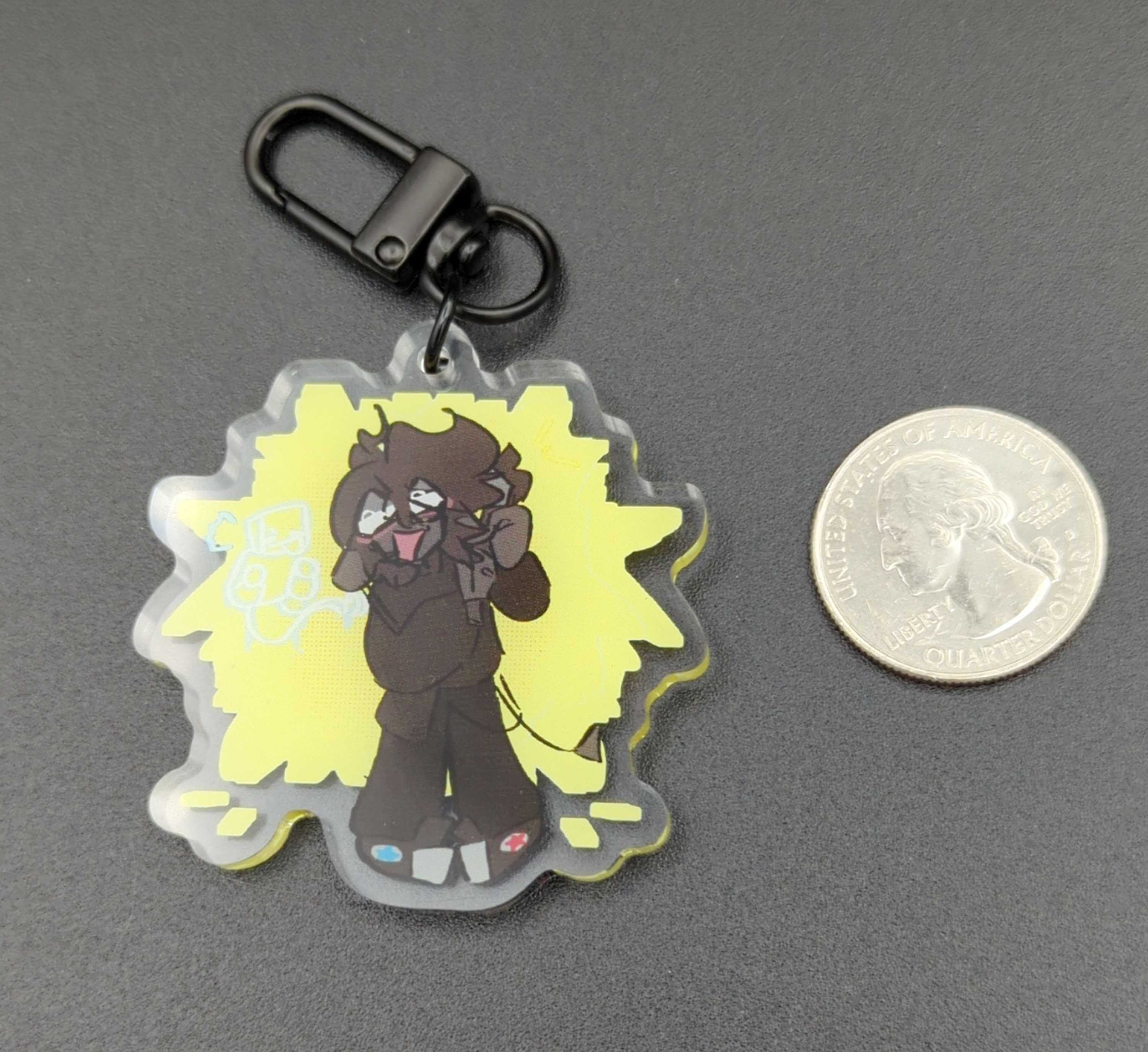 B&w Bbh and Ghost Skeppy Qsmp // 2" Double Sided Clear Acrylic Keychain - Etsy