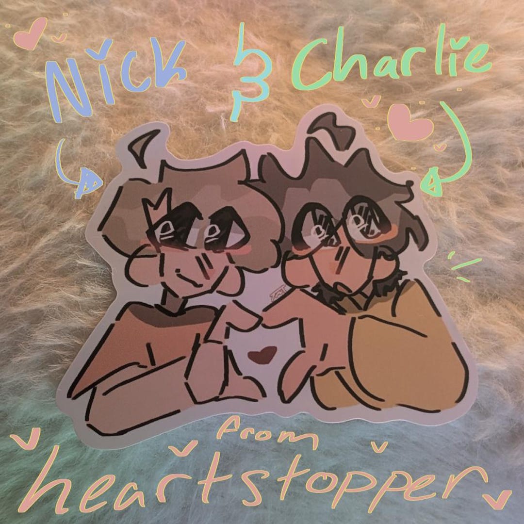 Nick and Charlie Heart Hands From Heartstopper// 3" Vinyl Die Cut ...