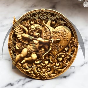 Cupid With Heart Valentine’s Day 3D Illusion Laser Engraving Design ...