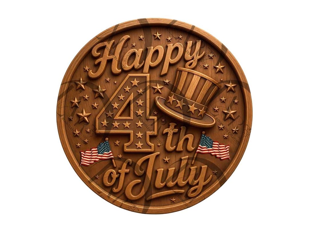 Happy 4th of July – American Independence Day 3D Illusion Laser ...