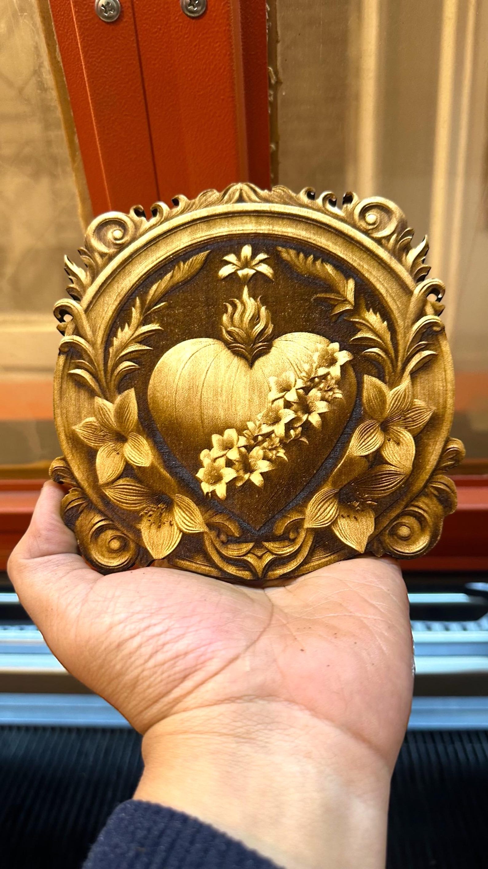 Chaste Heart of Saint Joseph 3D Illusion Laser Engraving Design ...