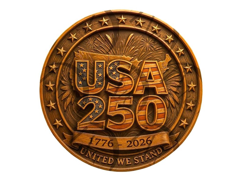 USA 250 Patriotic 3D Illusion Laser Engraving Design | United We Stand ...