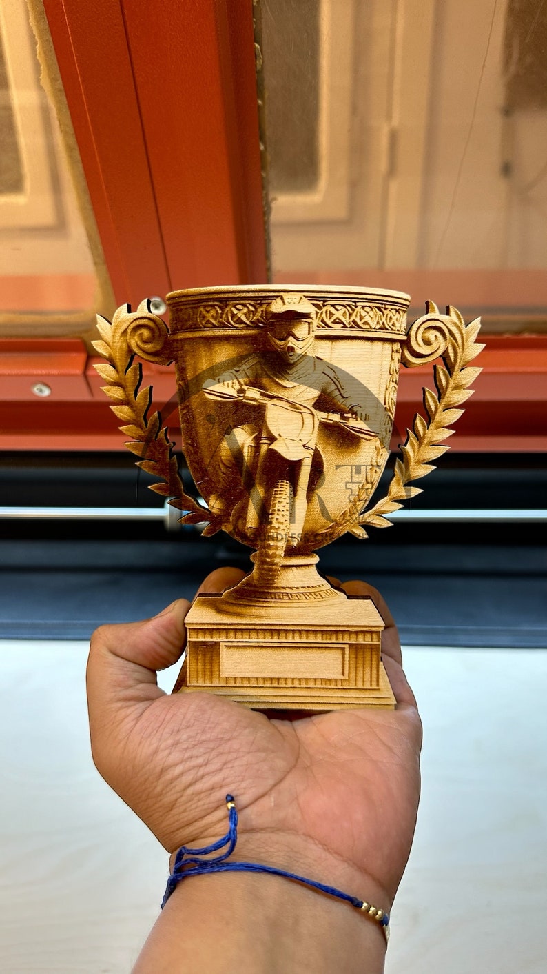 Motocross Trophy 3D Illusion Laser Engraving Design - Detailed Sports ...