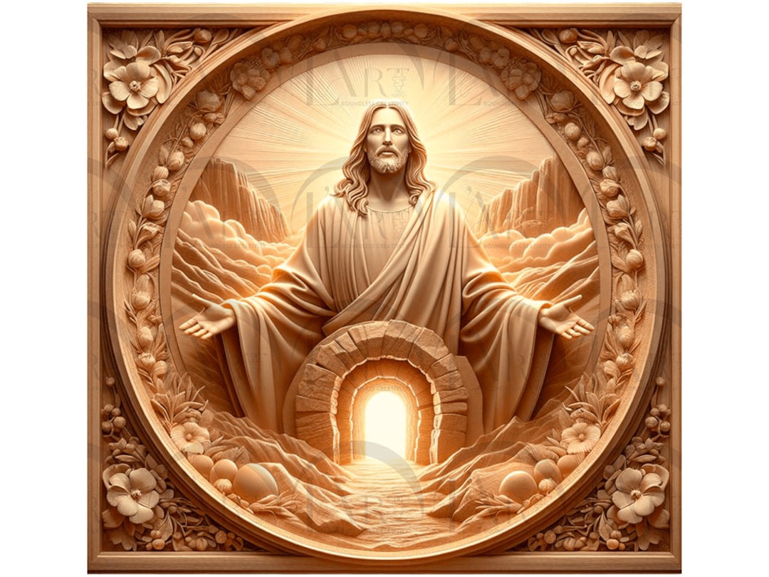 Resurrection of Jesus 3D Illusion Digital File for Laser Engraving ...