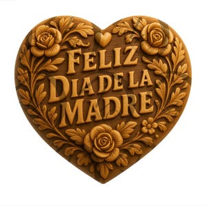 Feliz Día De La Madre 3D Illusion Laser Engraving Design | Heart Floral ...