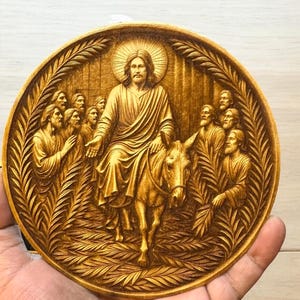 Jesus' Triumphal Entry – 3D Illusion Laser Engraving Design | Palm ...