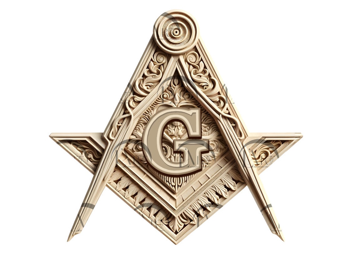 Freemason Square and Compass With "g" 3D Illusion Laser Engraving ...