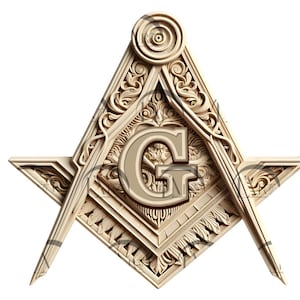 Freemason Square and Compass With "g" 3D Illusion Laser Engraving ...