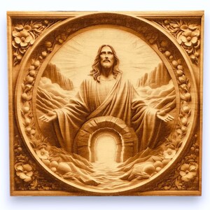 Resurrection of Jesus 3D Illusion Digital File for Laser Engraving ...