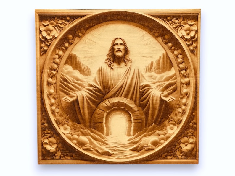 Resurrection of Jesus 3D Illusion Digital File for Laser Engraving ...