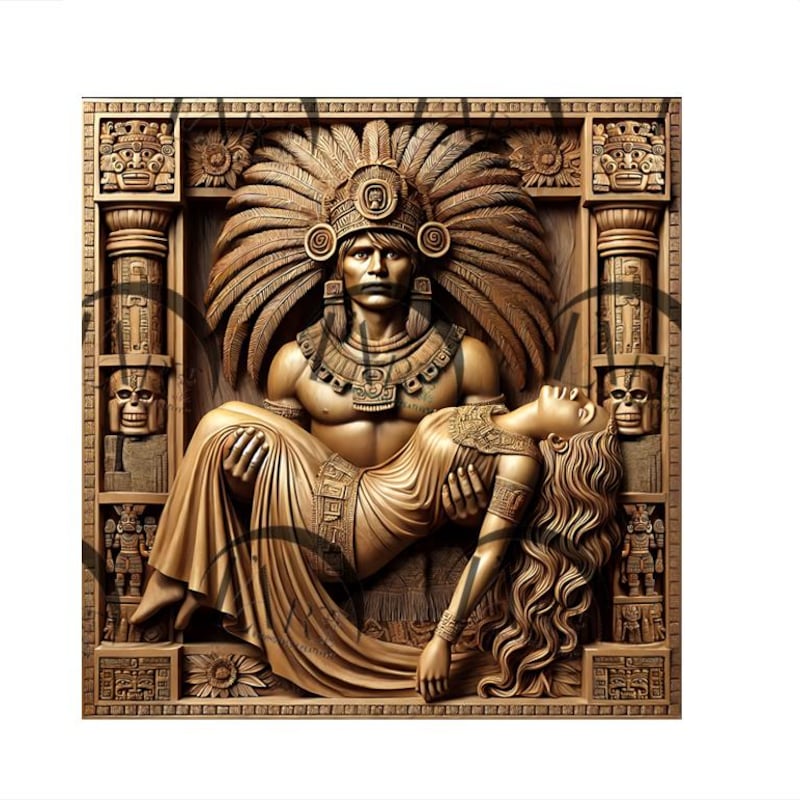 Aztec Warrior Laser File - Etsy