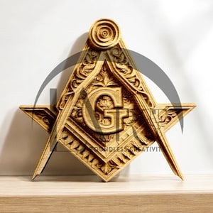 Freemason Square and Compass With "g" 3D Illusion Laser Engraving ...